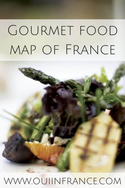 Gourmet food map of France